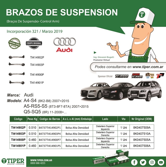 Tiper - Dirección y Suspensión