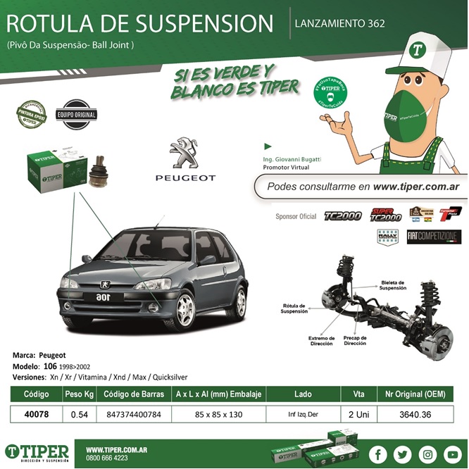 Tiper - Dirección y Suspensión