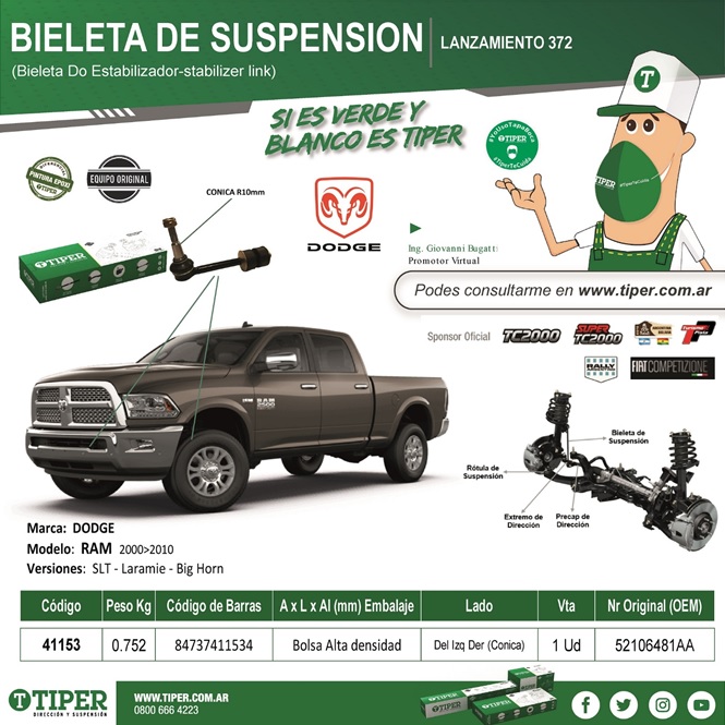 Tiper - Dirección y Suspensión