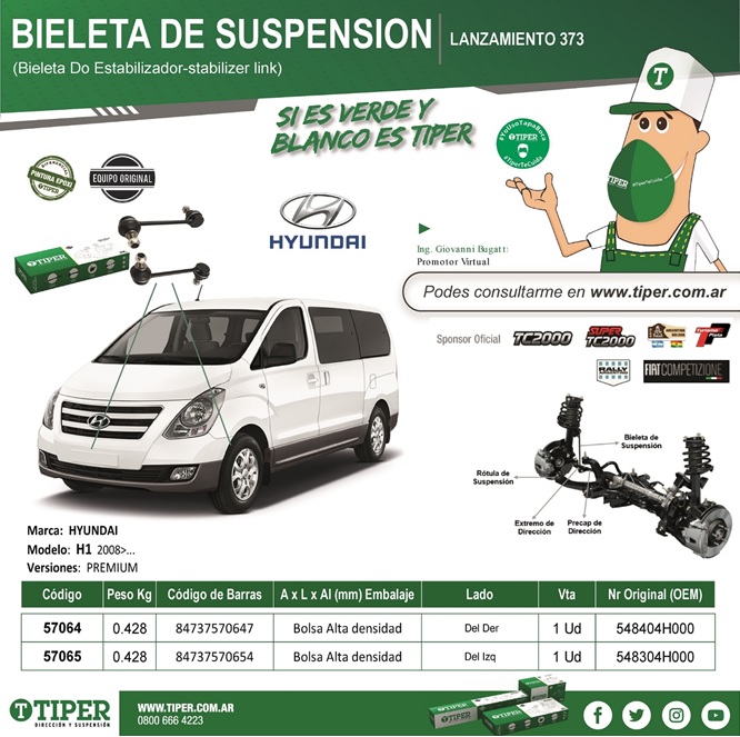 Tiper - Dirección y Suspensión