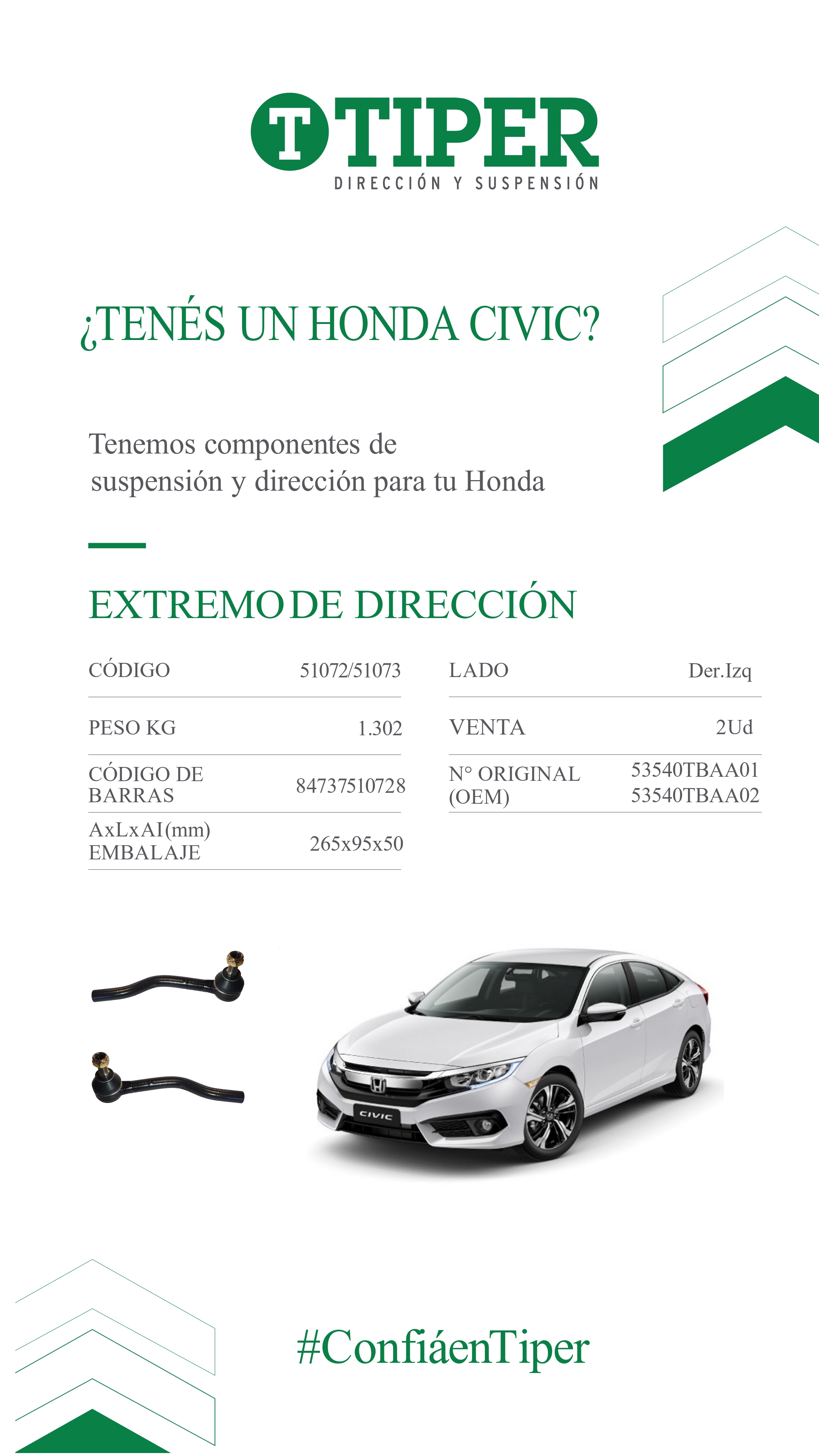 Tiper - Dirección y Suspensión